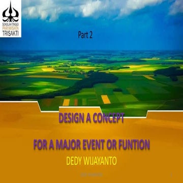 Part 2 design a concept- for a major event or funtion | PPT