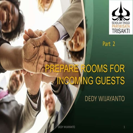 Part 2 prepare rooms for incoming guests | PPTX