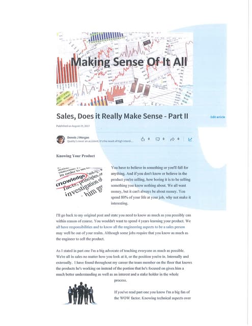 Sales, Does It Make Sense, Part VI | PDF