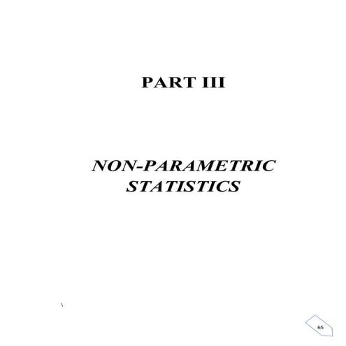 Non Parametric Statistics | DOCX