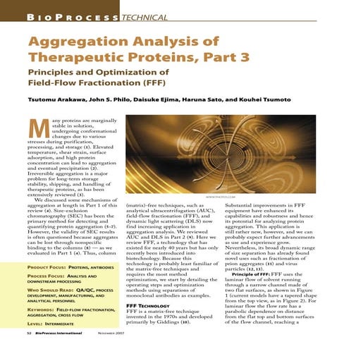 Aggregation Analysis of Therapeutic Proteins, Part 3: Principles and ...