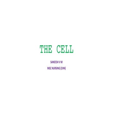 The cell | PPT