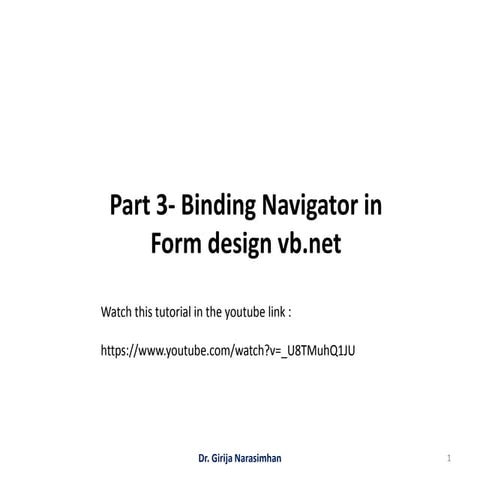 Part 3 Binding Navigator 1419