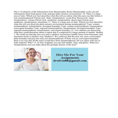 Part 3- Evaluation of the Information from Metamorphic Rocks Metamorph.pdf