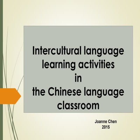 Intercultural language learning activities | PPTX