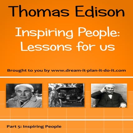 Thomas Edison Inspiration | PDF | Career Advice | Careers