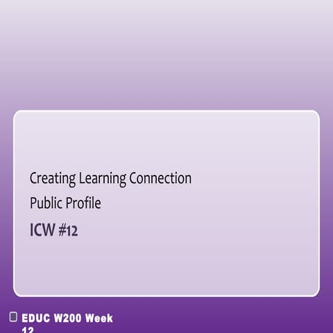 Week 12 icw | PPT