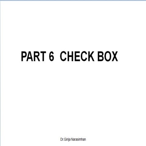 Part 6 check box | PDF