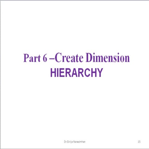 Part 6 Create Dimension Hierarchy Pdf Databases Computer Software And Applications