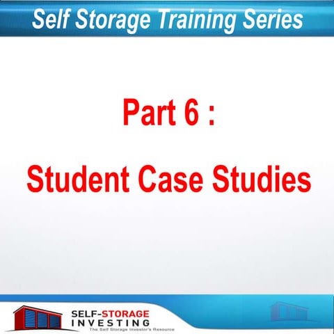 Self Storage Training Series Part 6 | PPT