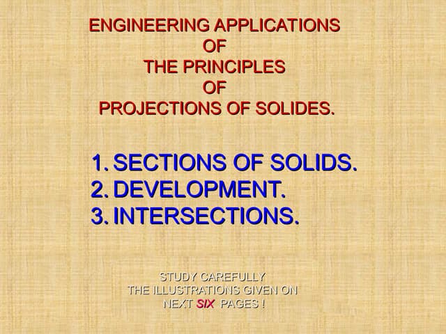 Development of surfaces of solids -ENGINEERING DRAWING - RGPV,BHOPAL | PPT