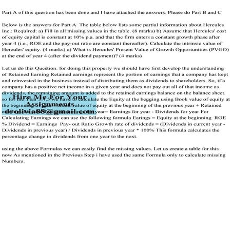 Part A of this question has been done and I have attached the answer.pdf