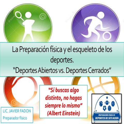 Parte 2 la preparacion fisica, deportes abiertos vs. deportes tiempo y ...
