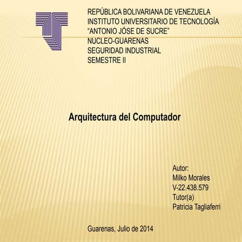 Arquitectura de la computadora | PPTX | Computing | Technology & Computing