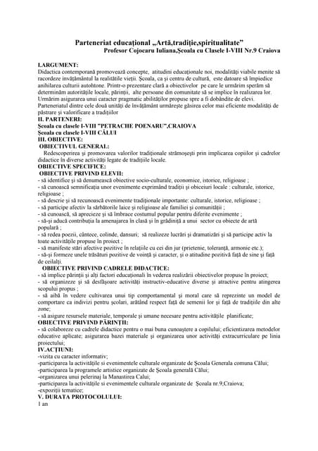 Proiect educational | PDF