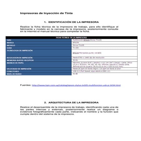 Impresoras de Inyección de Tinta | DOCX