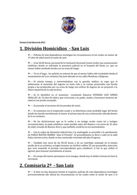 Parte policial | DOC