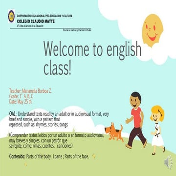 Partes de la cara con audio | PPTX