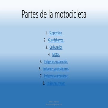 Partes de la motocicleta | PPTX