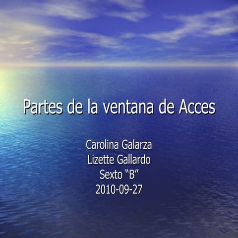 Partes de la ventana de access | PPT