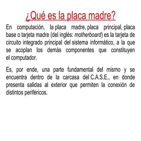 PARTES DEL CASE DE COMPUTADORA DE LA IBM | DOCX