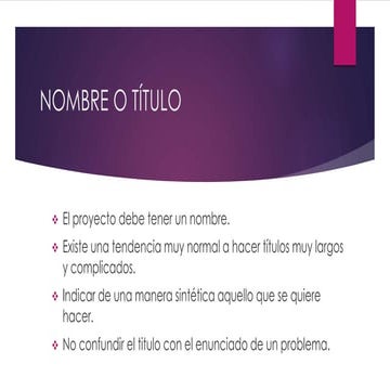 Partes del proyecto | PPTX