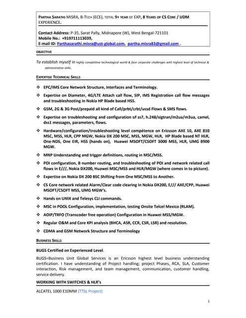 Sanjay_Sharma _resume_Telecom IMS LTE | PDF