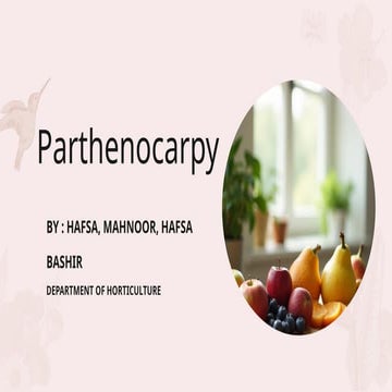 Parthenocarpy | PPT