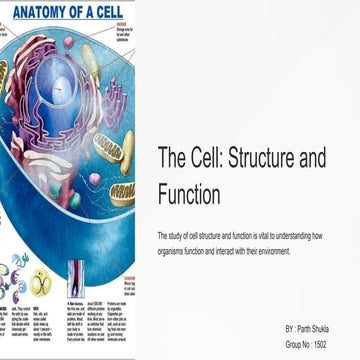 The cell : Structures and Functions. | PPTX | Biological Sciences | Science