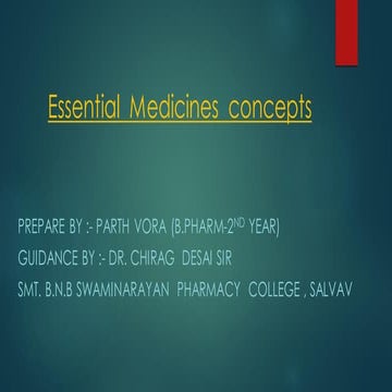 Essential medicine list | PPTX