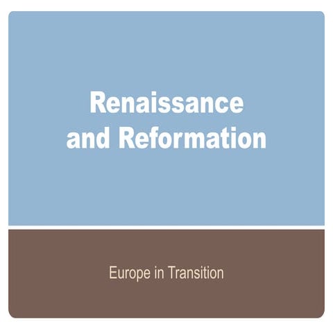 World History: Renaissance and Reformation | PPTX