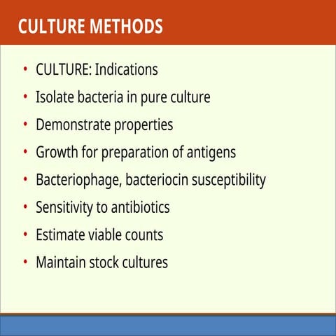 Part I - Chapter 5 - Culture Methods.ppt