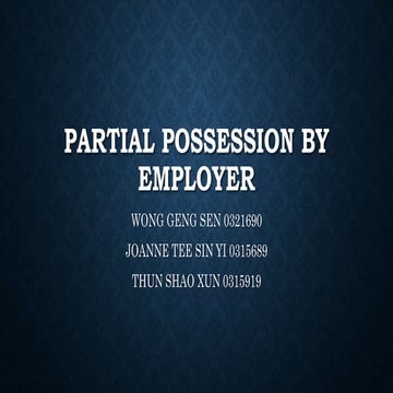 Partial possession-by-employer-29052017-finalized (1) | PPTX ...