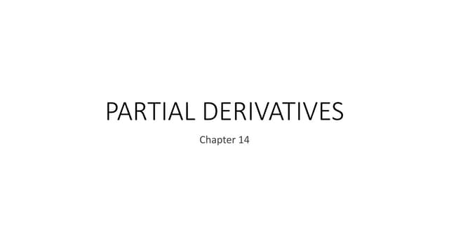 Partial Differentiation | PPTX