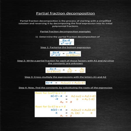 Partial Fraction Decomposition Pdf