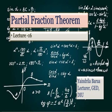 Partial fraction Laplace transformation Engineering Mathematics | PPTX | Physics | Science