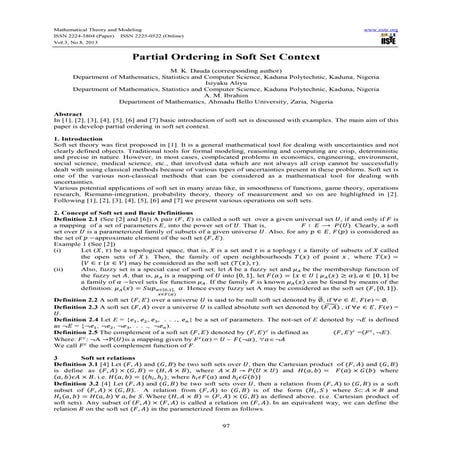 Partial ordering in soft set context | PDF