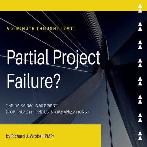 Partial Project Failure? - Improving the Outcome. | PDF