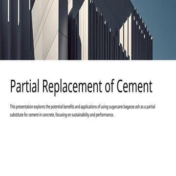 Partial Replacement of Cement.ppt presentation | PPT