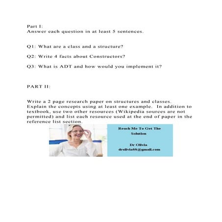 Part I Answer each question in at least 5 sentences.Q1 Wha.docx