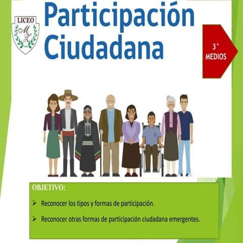 Participación Ciudadana 3° medio.pptxxxxxxxxxx | PPTX