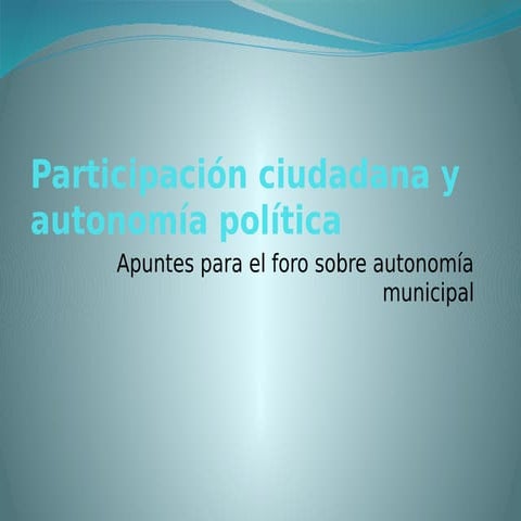 Autonomía Política Municipal Nicaragua | PDF
