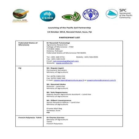 List of participant | PDF