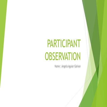 Participant observation | PPTX