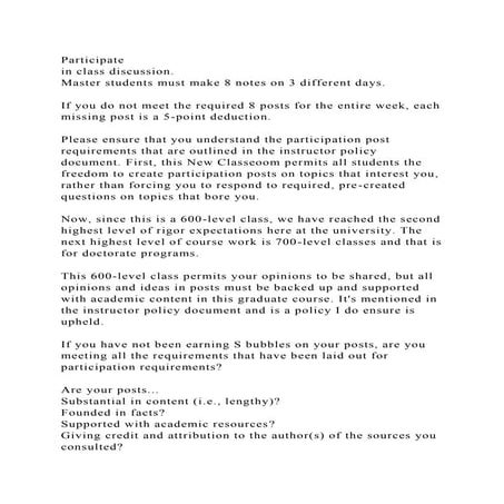 Participate in class discussion.Master students must make 8 note.docx