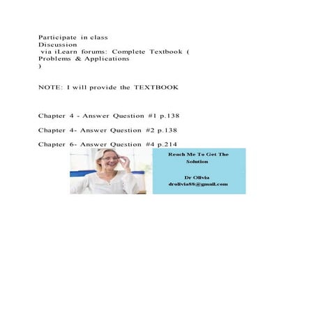 Participate in class Discussion via iLearn forums Complete Text | DOCX