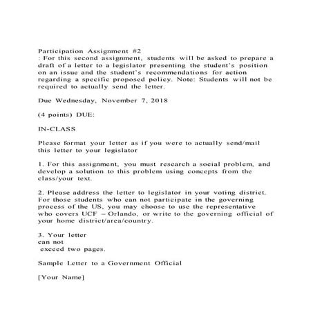 Participation Assignment #2 For this second assignment, stude | DOCX