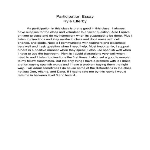 Participation essay | PAGES
