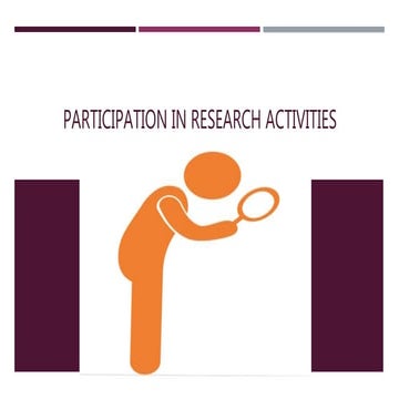 Participation in research activities | PPTX