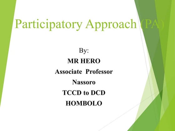 The advantages and disadvantages of the participatory approach | PPTX ...